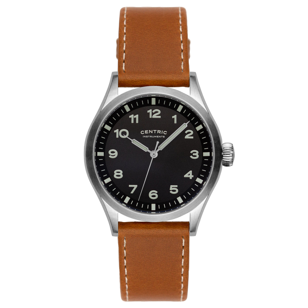 Field Watch MkIII Standard (Black) - Leather Band – Centric Instruments