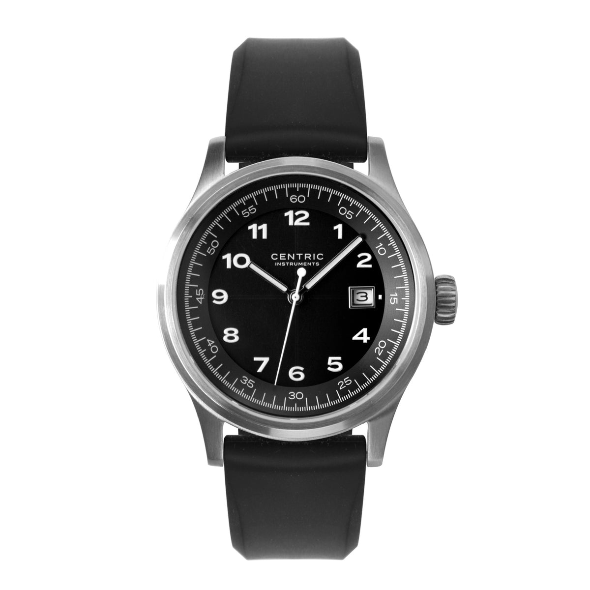 Field Watch MkII Classic (Black) - Silicone Strap – Centric Instruments